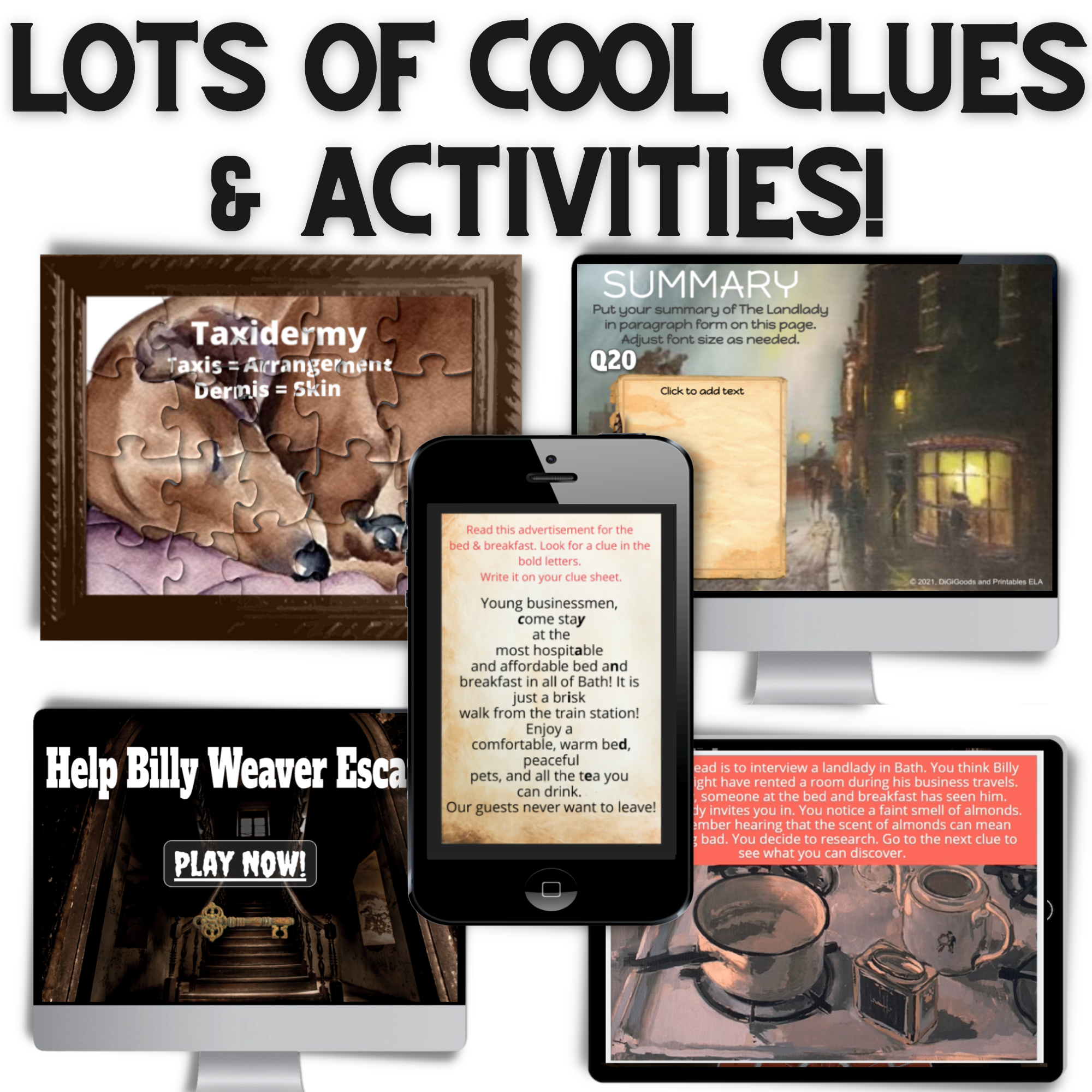 The Landlady by Roald Dahl: 360 Digital Escape Room, Short Story ...