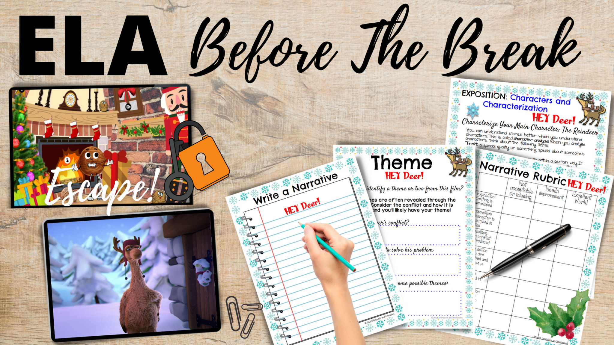 ELA Digital & Printable Christmas and Winter Resources - DiGiGoods and ...