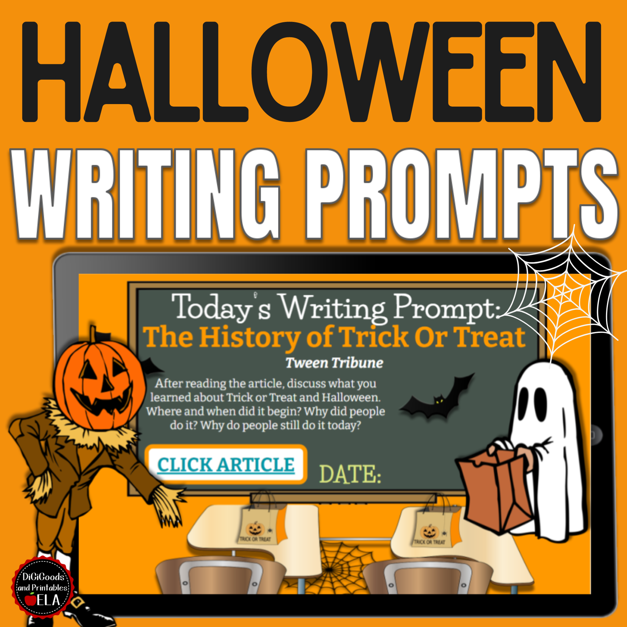4 PERFECT ELA HALLOWEEN ACTIVITES FOR MIDDLE SCHOOL - DiGiGoods and ...