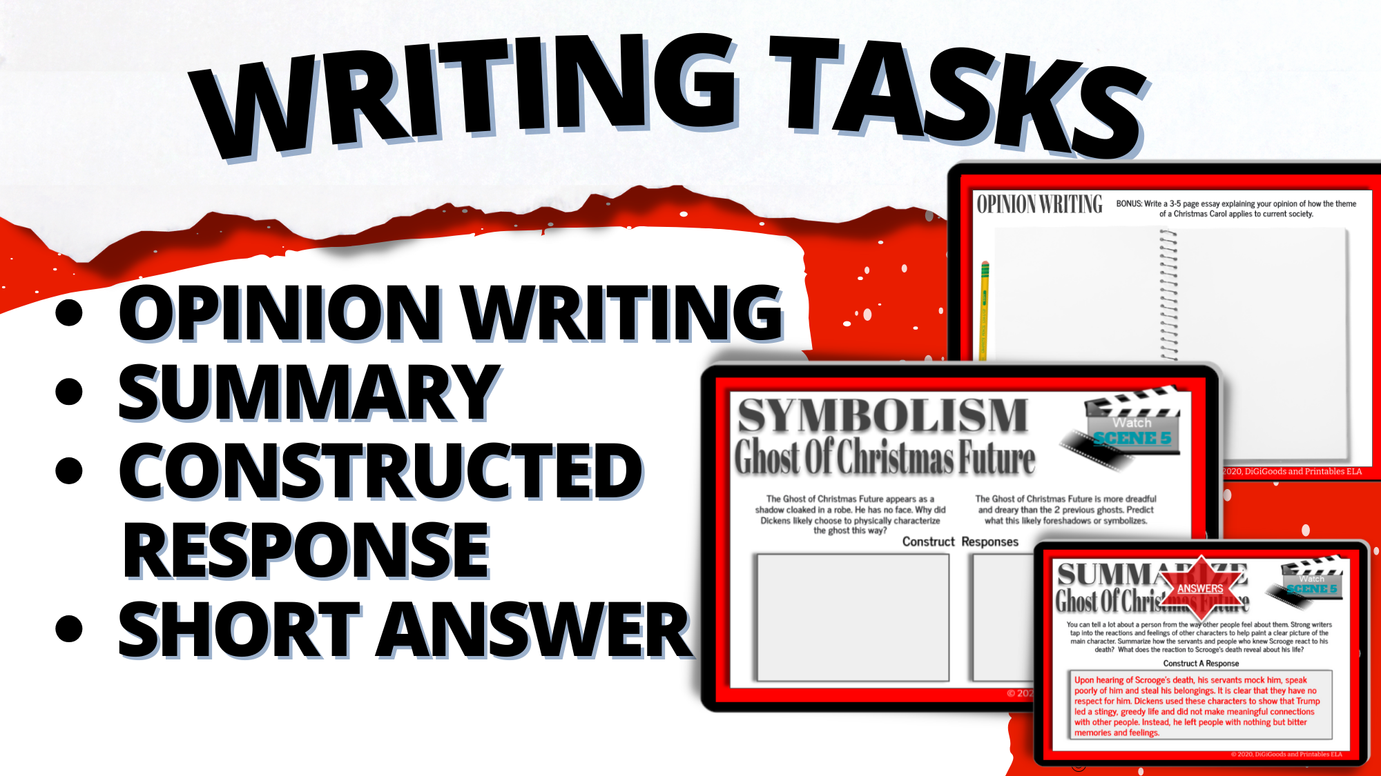 Teach Literary Elements using A Christmas Carol Animated Short Film ...