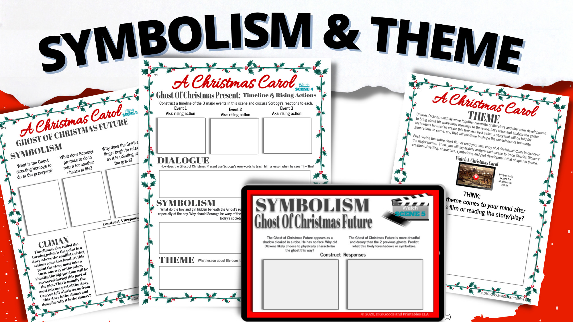 Teach Literary Elements using A Christmas Carol Animated Short Film ...