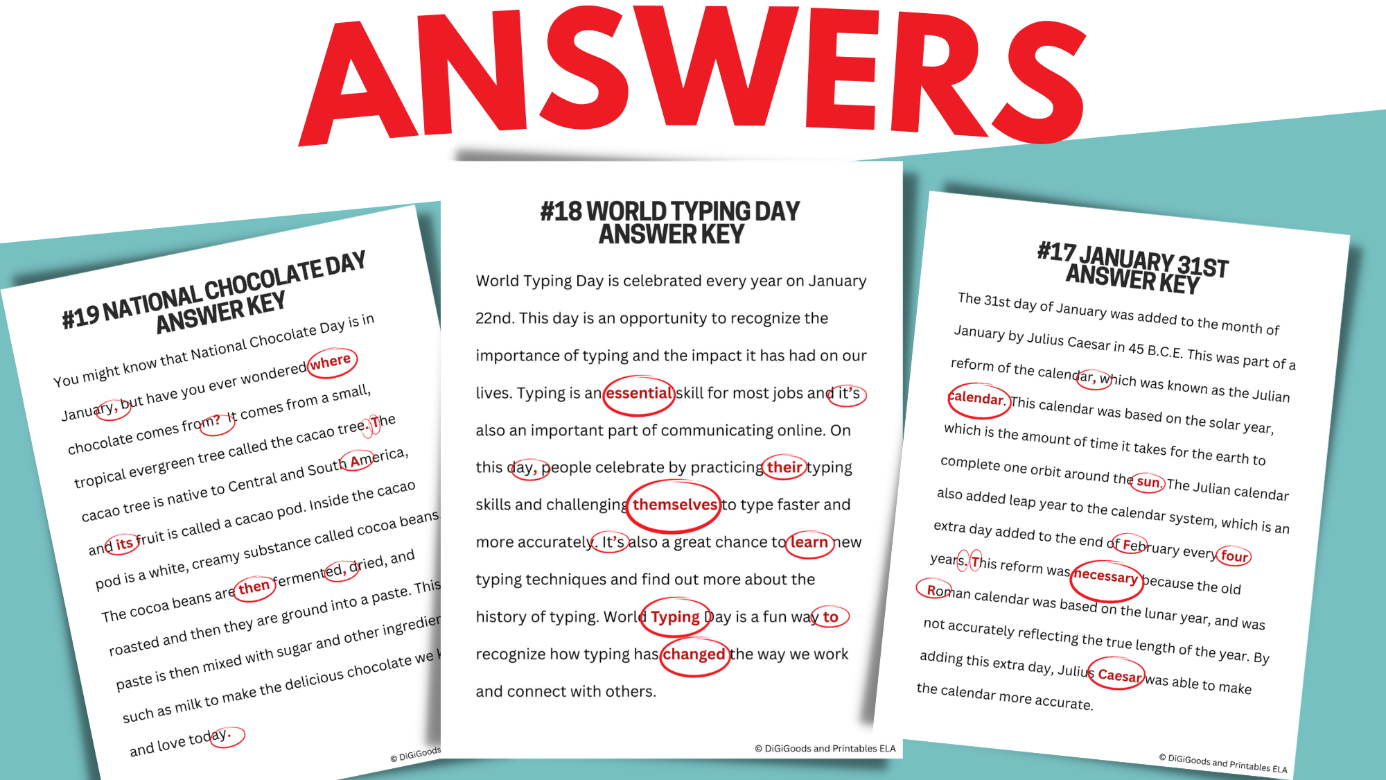 Middle School Grammar Bell Ringers For English Language Arts (ELA ...