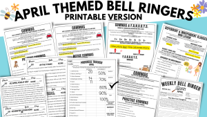 Middle School Grammar Bell Ringers For English Language Arts (ELA ...